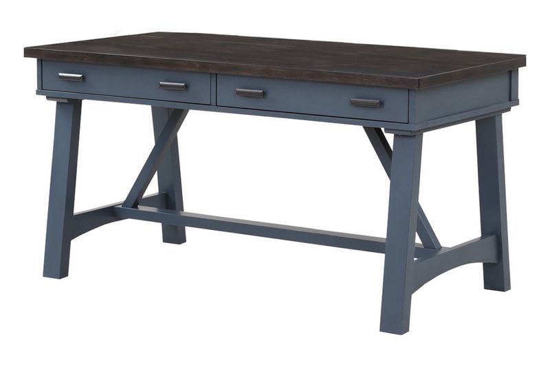Americana Office Desk in Blue, 60 Inch | Mor Furniture