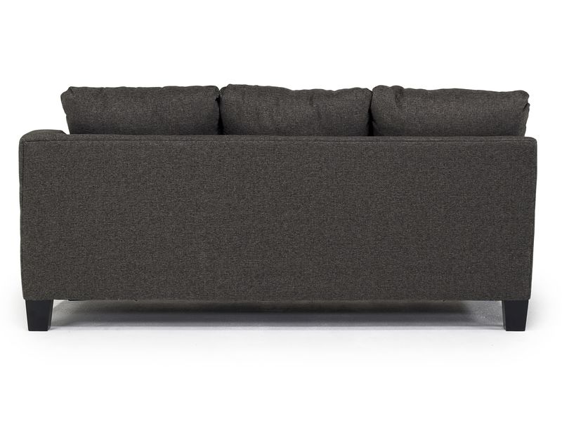 Lucy 1 Arm Sofa in Splash Charcoal, Right Facing | Mor Furniture