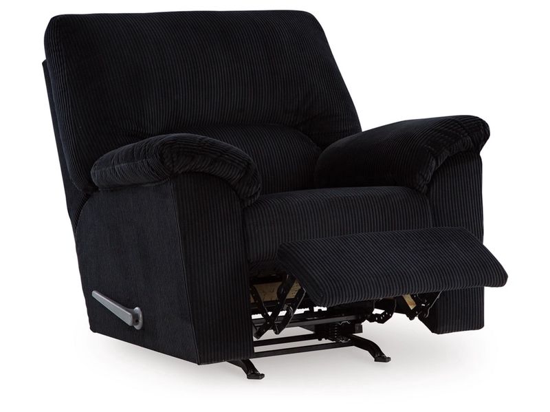 Simple Joy Rocker Recliner in Onyx | Mor Furniture